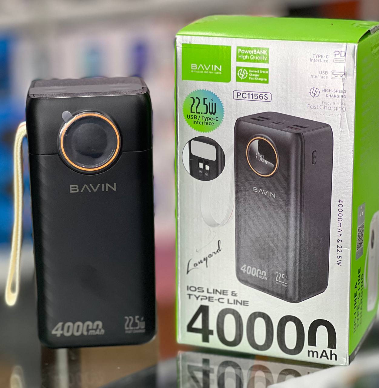 پاور بانک BAVIN PC1155S ظرفیت 30000 mah